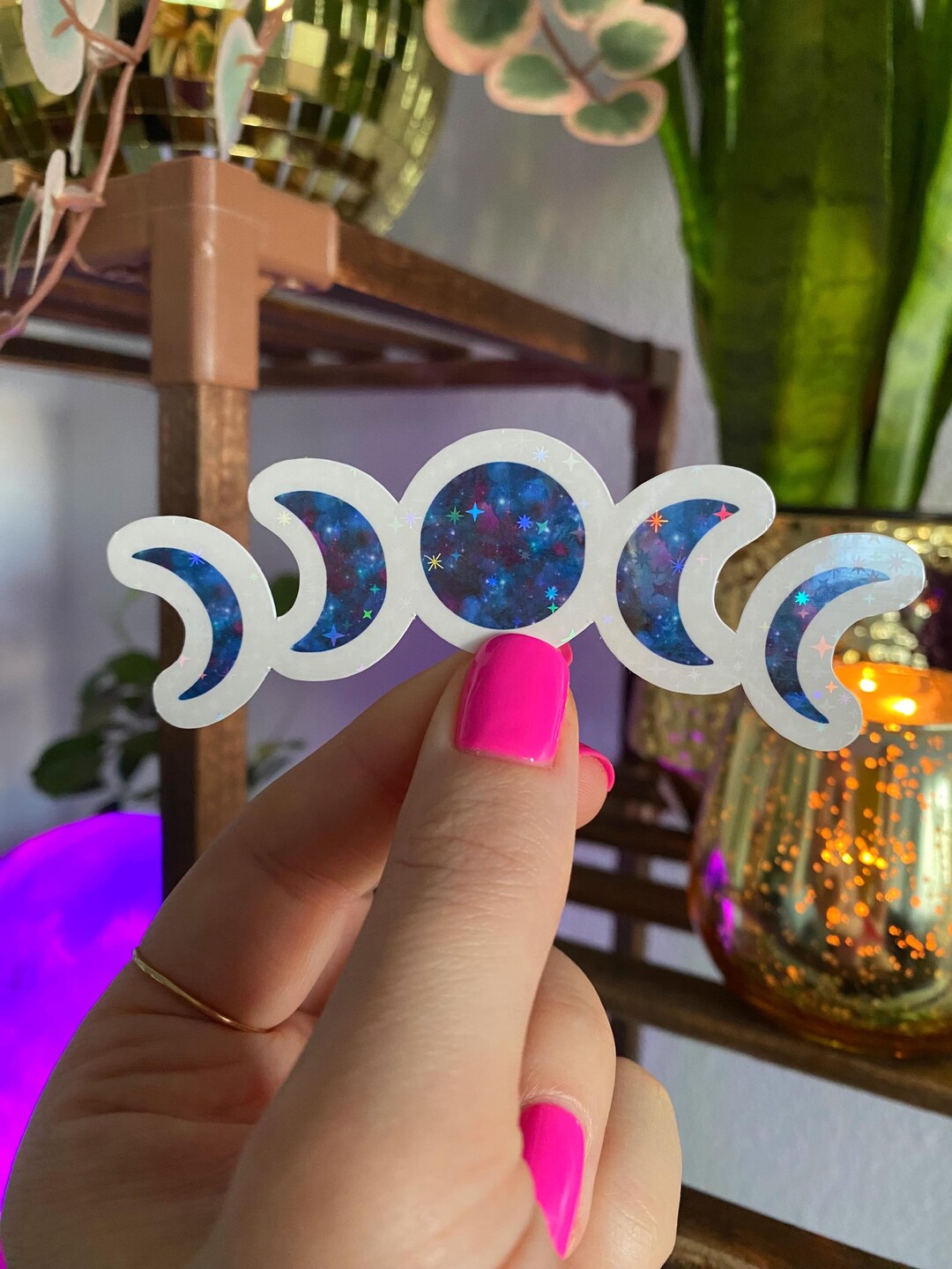 Moon Phase Sticker / Celestial Moon Sticker / Mystical Moon Sticker ...