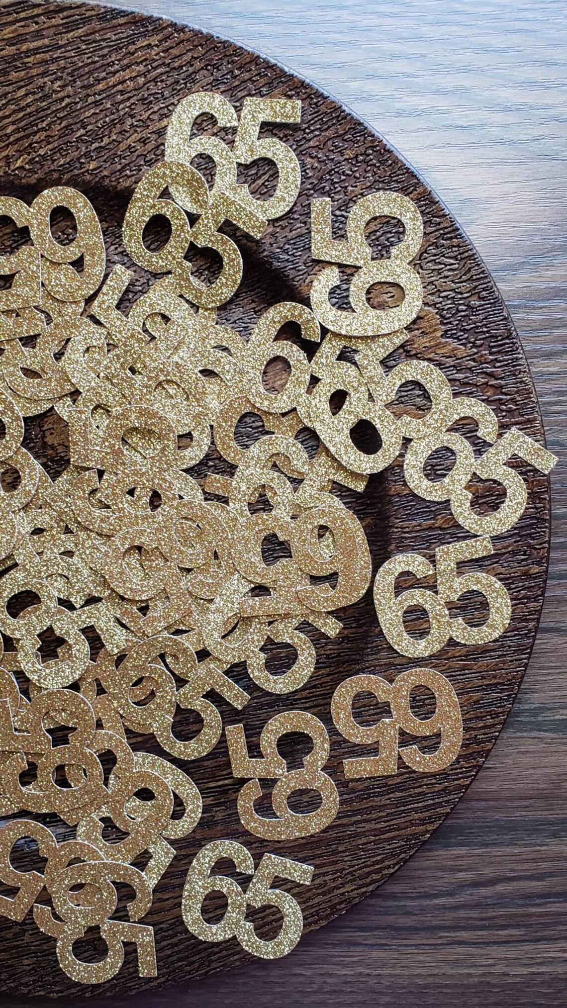 65th Birthday Confetti 50 Pieces 65th Birthday Decorations Etsy