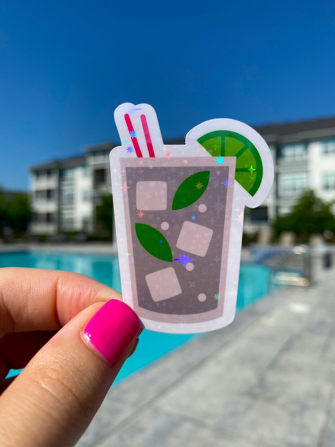 Mojito Sticker / Holographic / Cute Mojito Drink Stickers / Summer ...