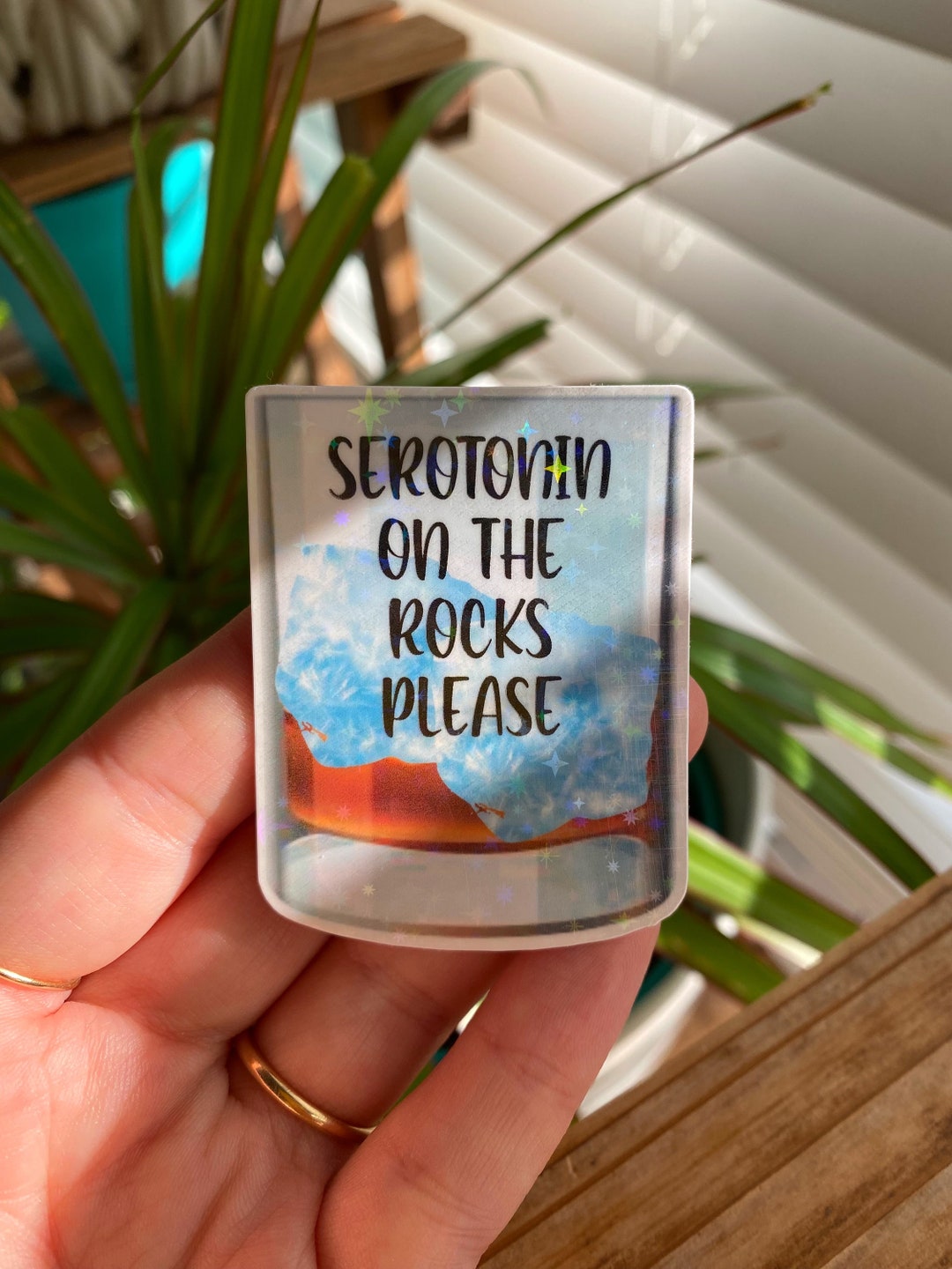 Serotonin Sticker / Holographic Vinyl / Food and Drink Stickers / on ...