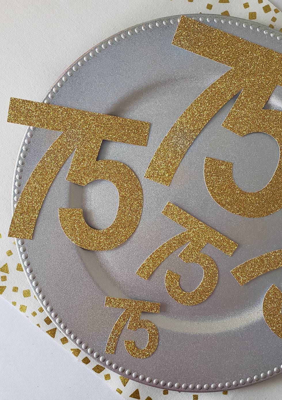 75th Birthday Decorations / Sets Of 10 / DIY 75th Birthday | Etsy