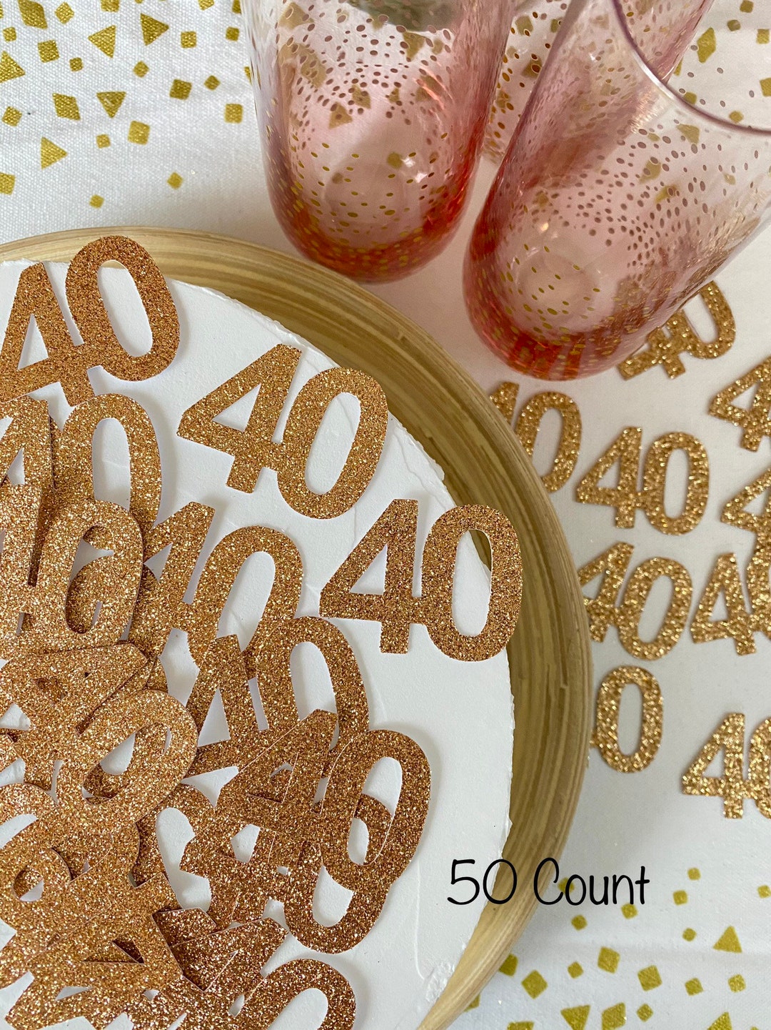 40th Birthday Confetti 50 Count / 40 and Fabulous / Forty and Fabulous ...