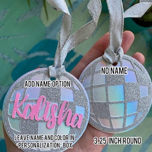 Disco Ball Gift Tags / 3 Inch / Personalized Name / Disco Ball ...