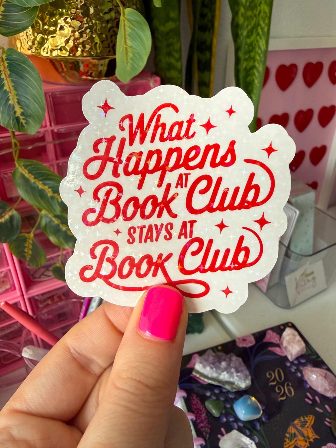 What Happens at Book Club Stays at Book Club Sticker / Holographic ...