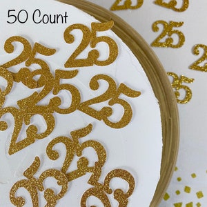 25th Birthday Decorations / 50 Count / 25th Birthday Confetti / 25th ...