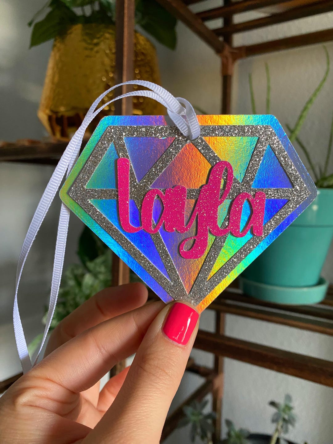 Diamond Gift Tags / 4 Inch / Personalized Name / Glitz and Glam Party ...