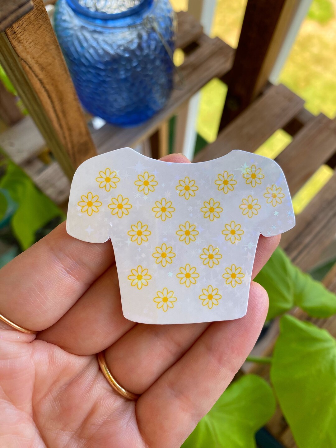 Daisy Crop Top Sticker / Cute Daisy Sticker / Holographic Vinyl ...