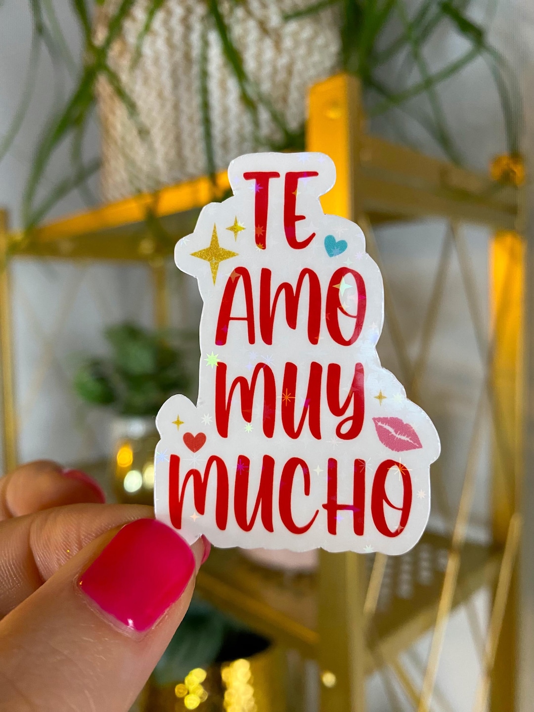 Te Amo Muy Mucho Sticker / Spanish Stickers / I Love You Stickers ...