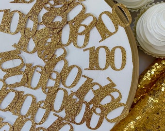 100th Birthday Confetti/ 100th Birthday Party Decorations/age Confetti ...