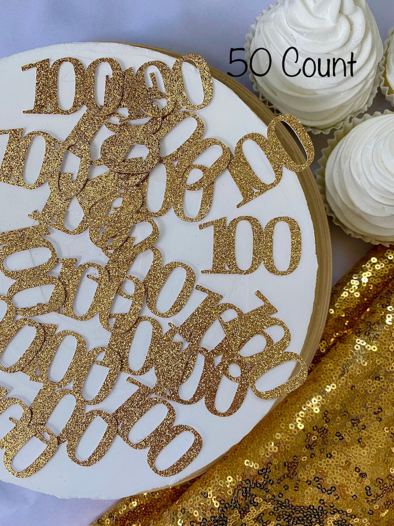 100th Birthday / 50 Pieces / 100th Birthday Decorations / 100th ...