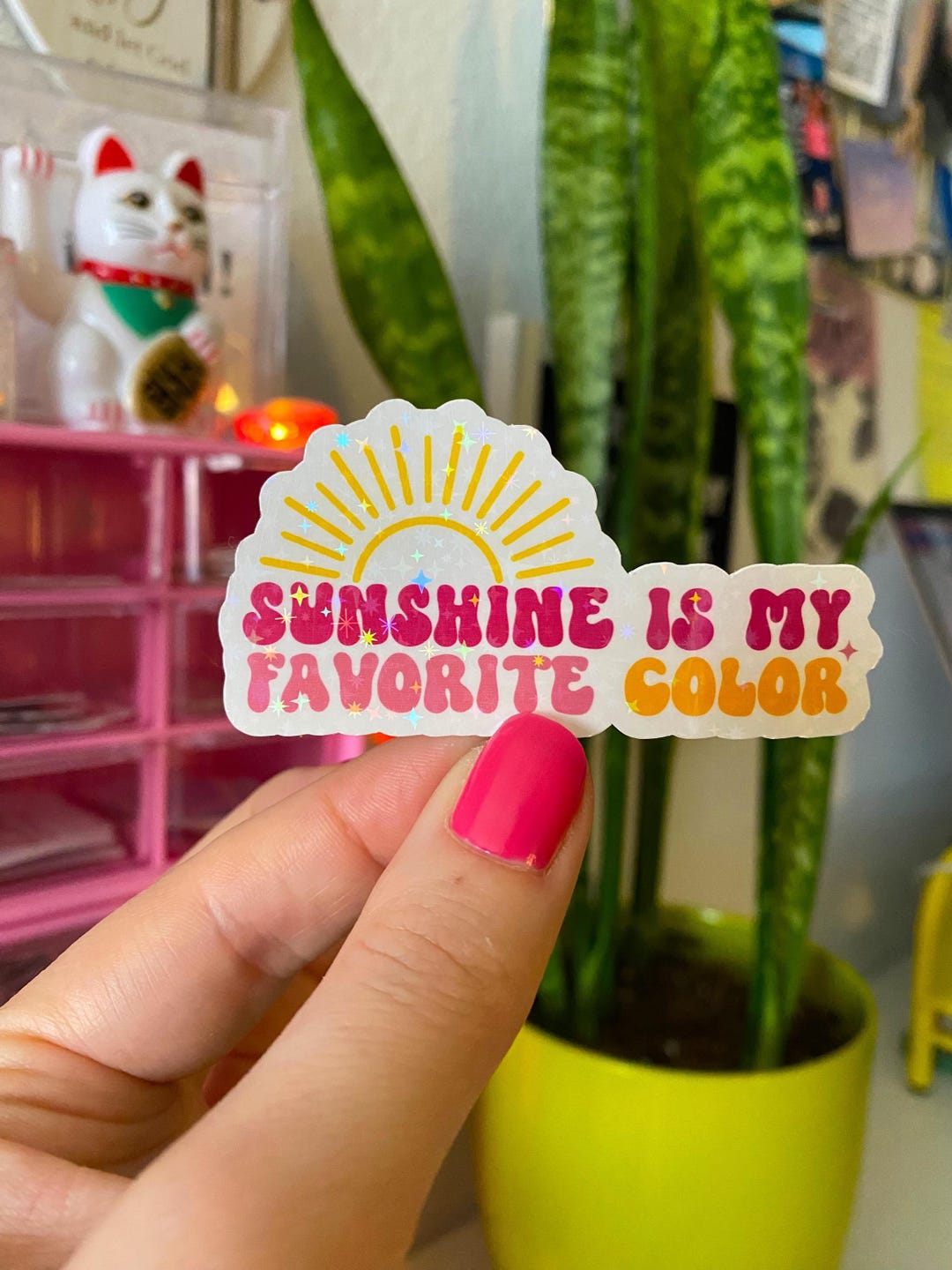 Sunshine is My Favorite Color Sticker / Holographic / Cute Summer ...