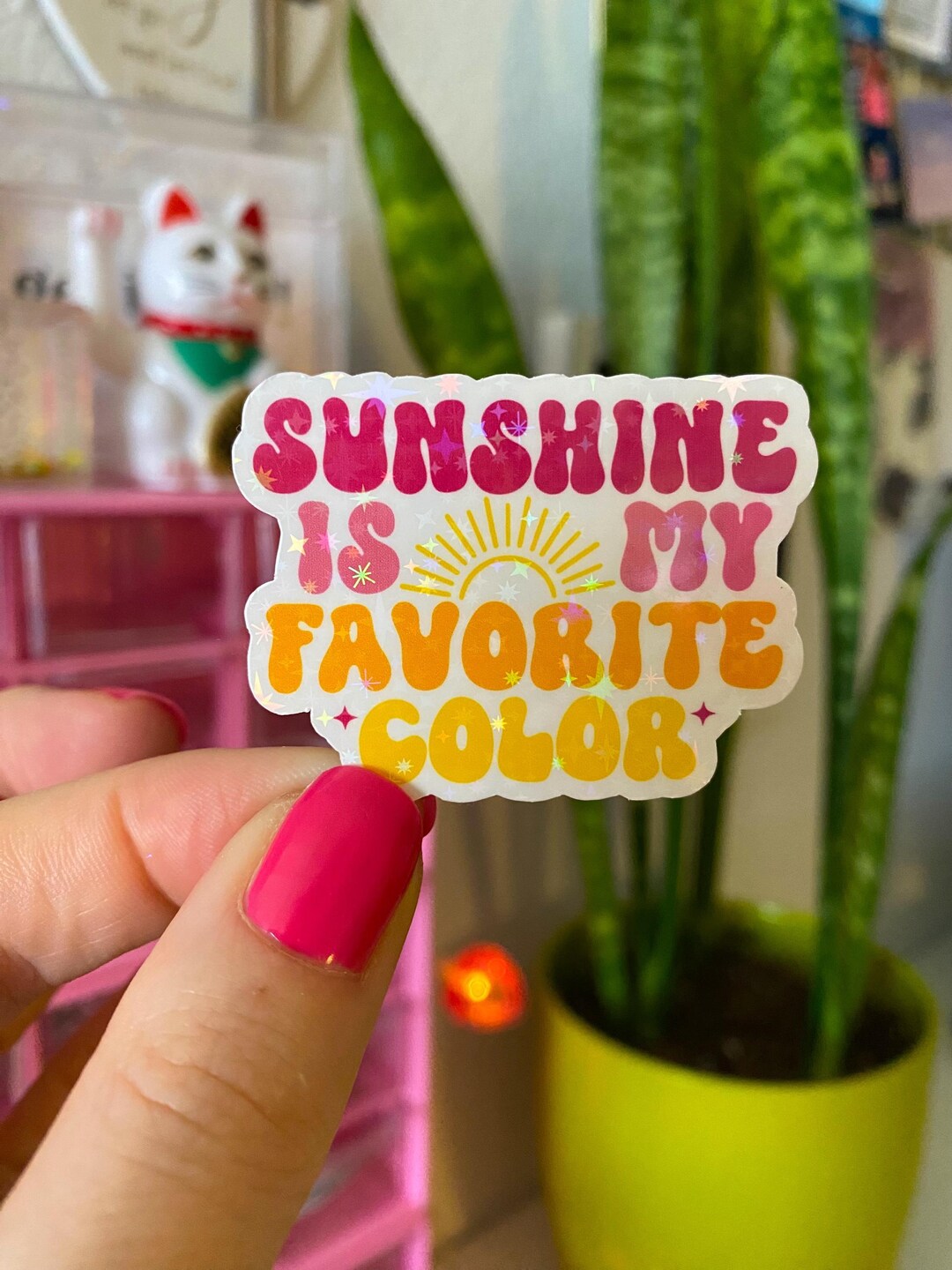 Sunshine is My Favorite Color Sticker / Holographic / Cute Summer ...