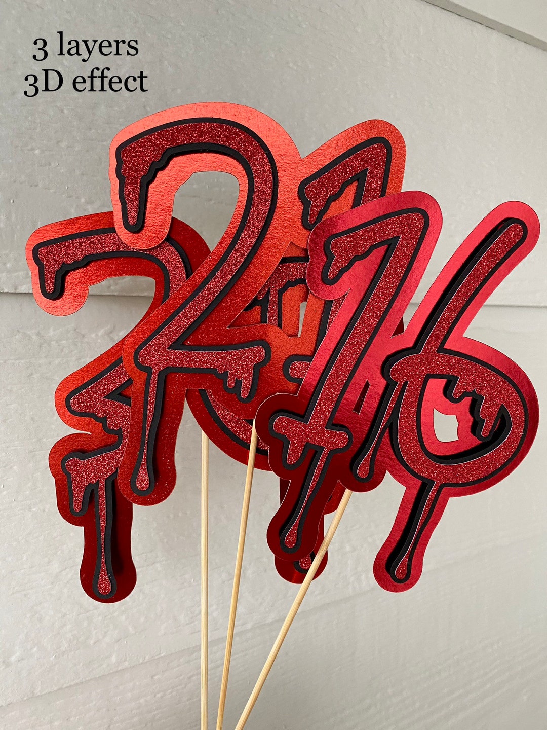 Horror Cake Topper / Custom Age / Horror Birthday Decorations / Bloody ...