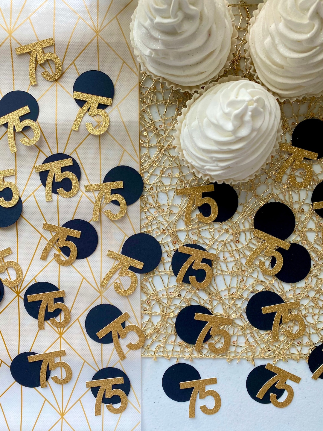 75th Birthday Confetti / 50 Pieces / 75th Birthday Decorations / Custom ...