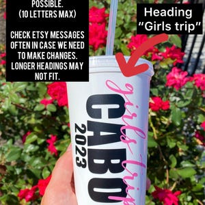 Girls Trip / Girls Trip Gifts / Girls Trip Cups / 22oz Stadium Cups ...