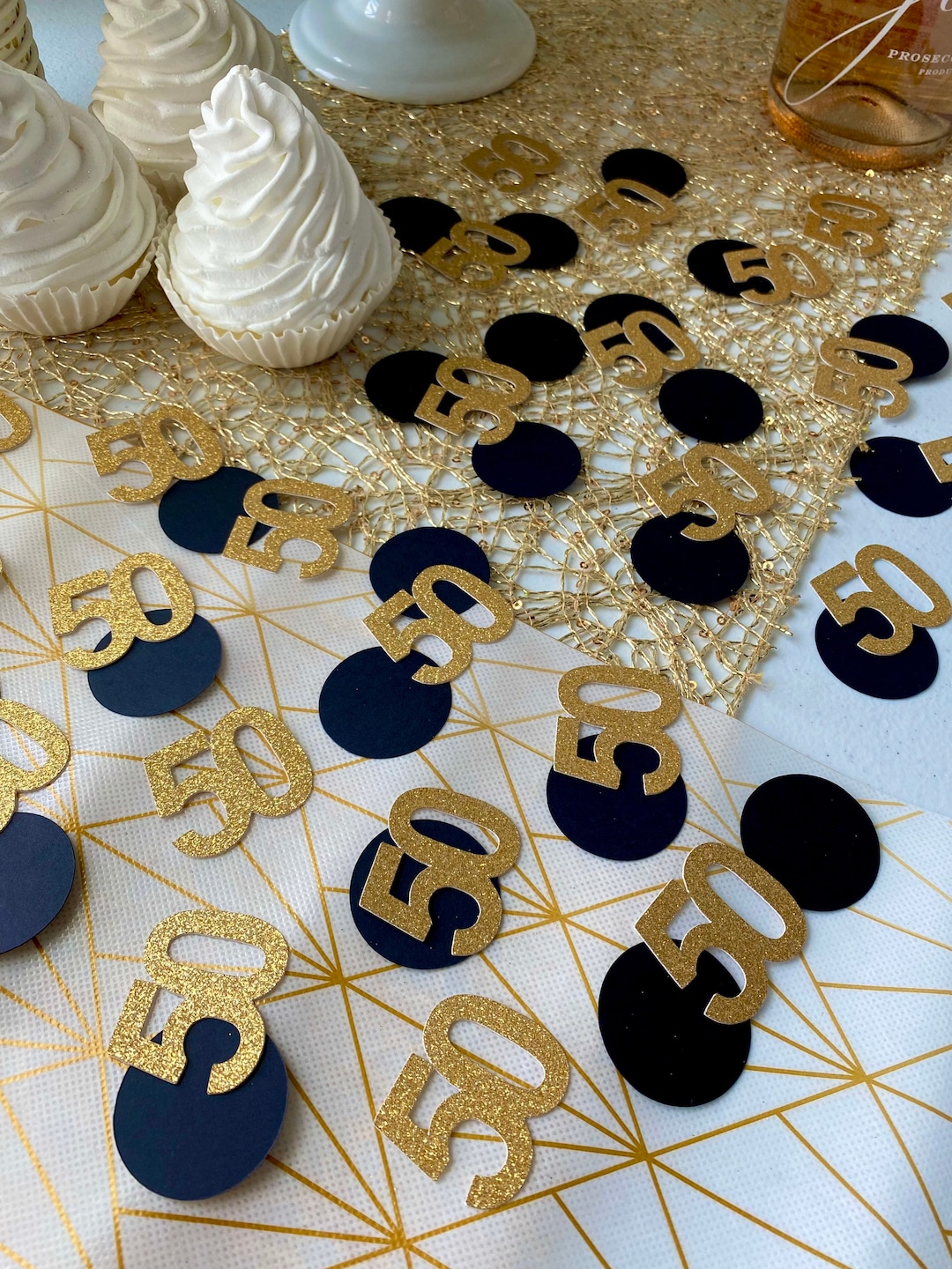 50th Birthday Confetti / 50 Pieces / 50th Birthday Party Decorations ...