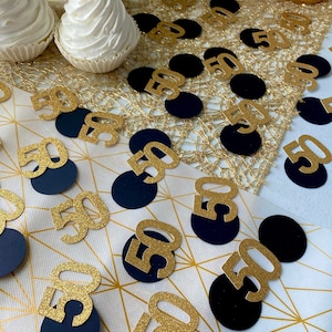 50th Birthday Confetti / 50 Pieces / 50th Birthday Party Decorations ...