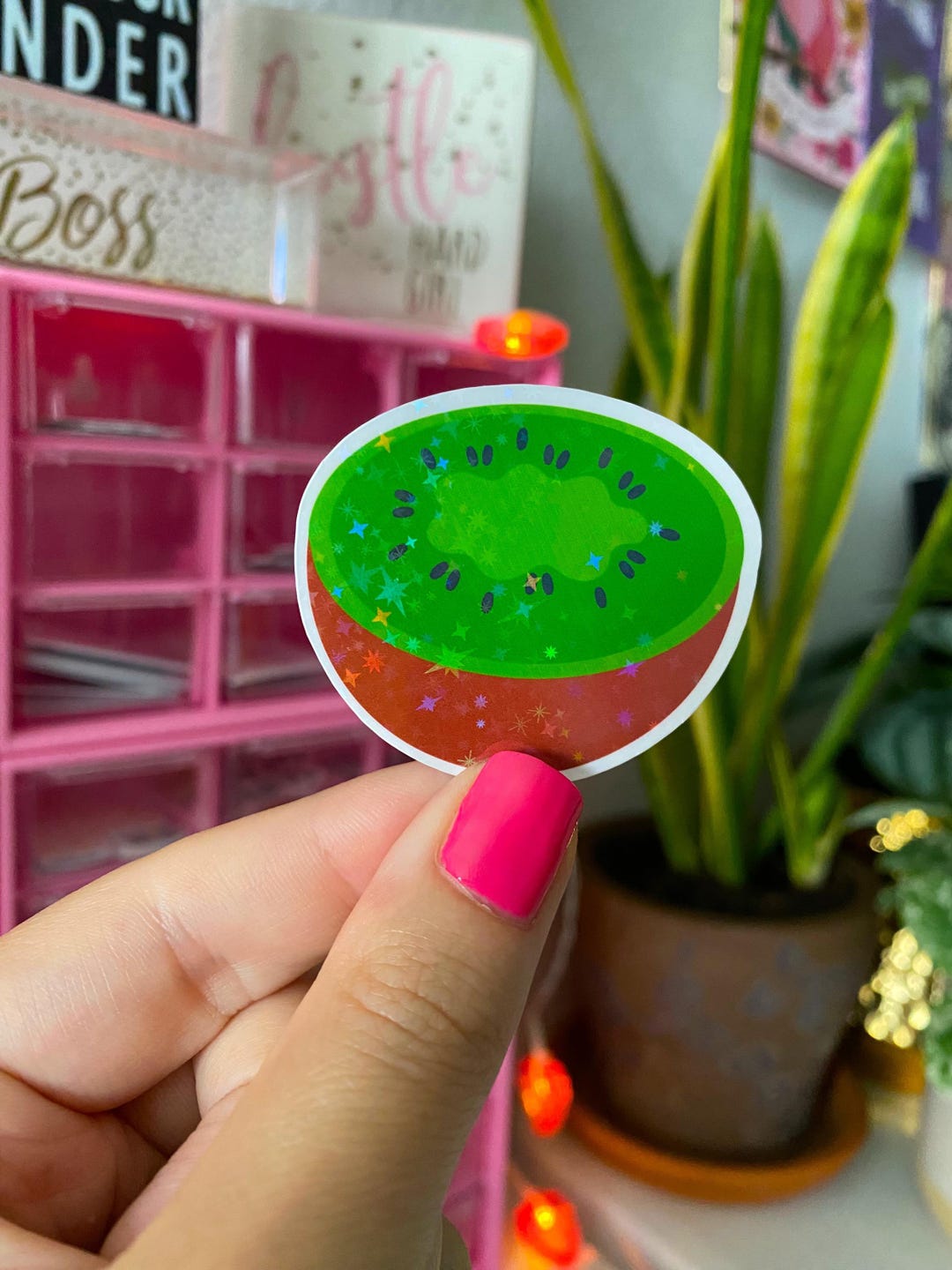 Kiwi Sticker / Cute Kiwi Fruit Sticker / Holographic / Cute Summer ...