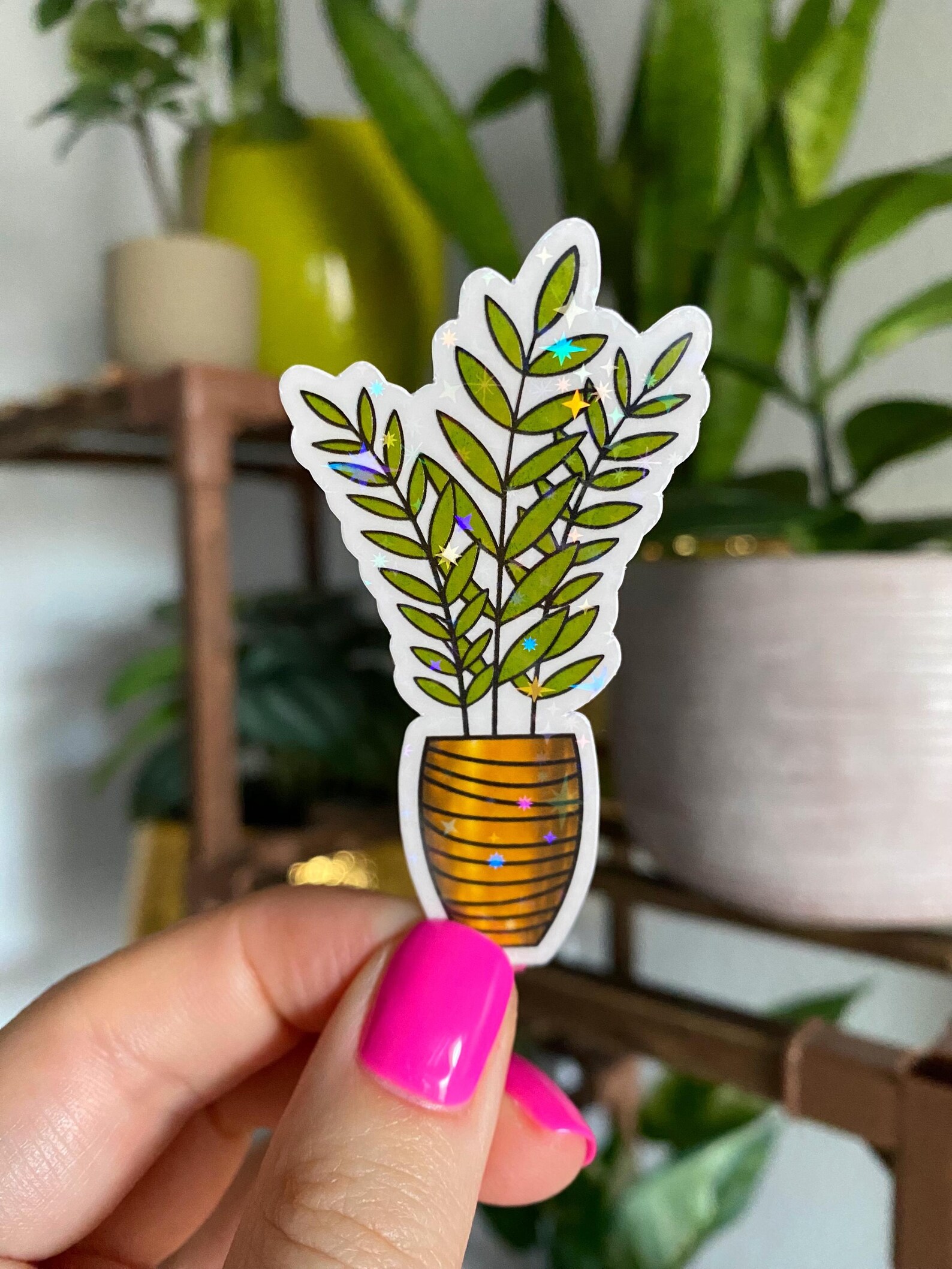 Houseplant Sticker / Potted Plant Sticker / Cute Plant Stickers / House ...