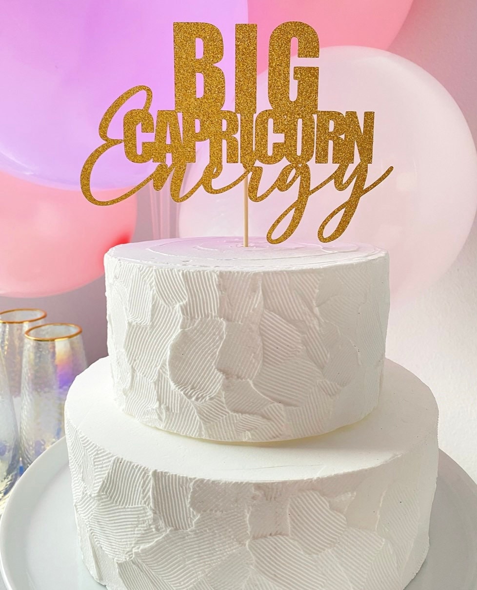 Zodiac Cake Topper Big Capricorn Energy Zodiac Decor Etsy