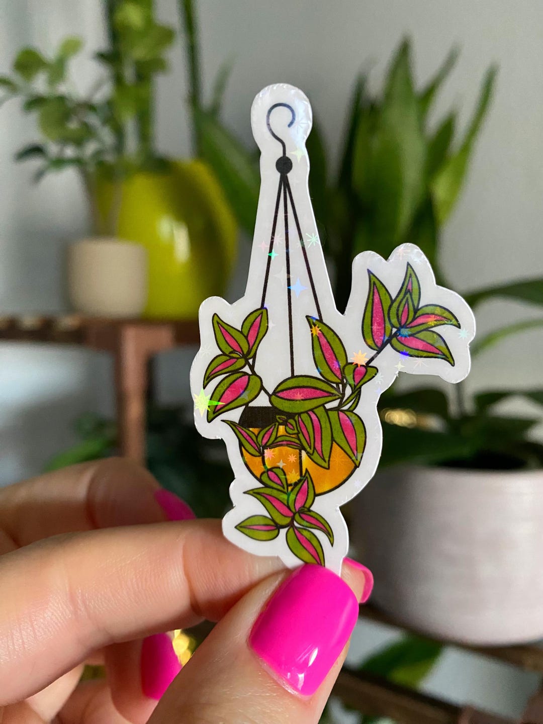 Hanging Houseplant Sticker / Potted Plant Sticker / Cute Plant Stickers ...