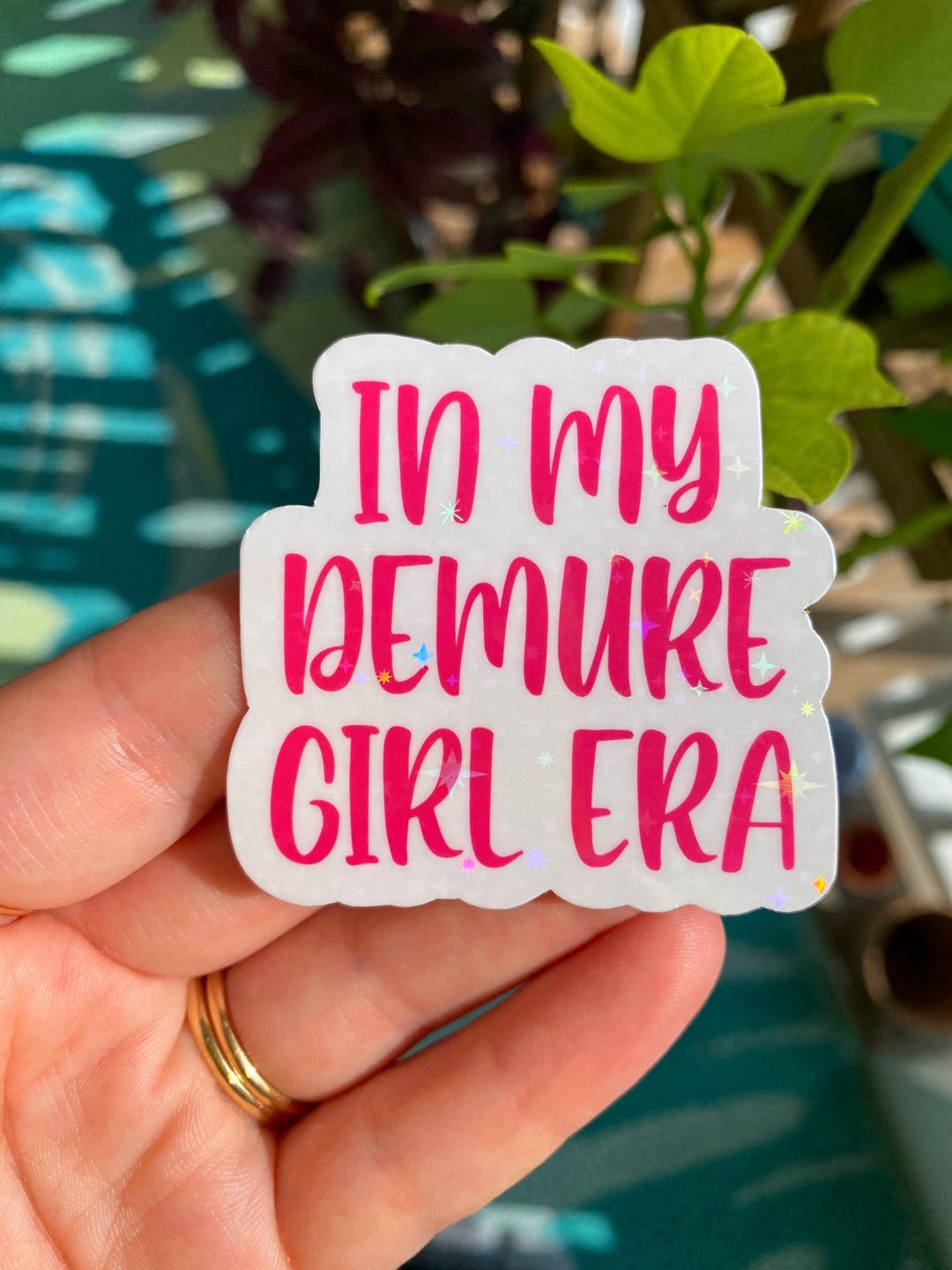 In My Demure Girl Era Sticker / Holographic / Demure Sticker / Demure ...