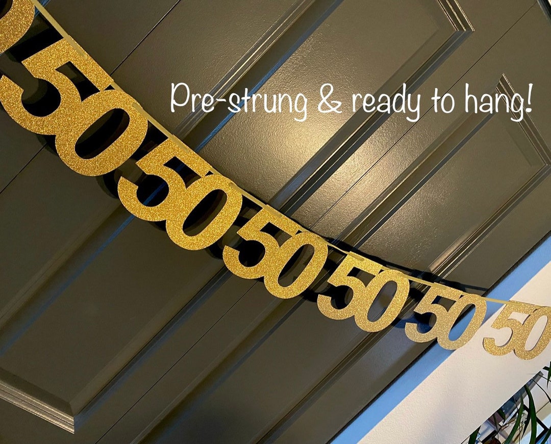 50th Birthday Banner / 50th Birthday Decorations / 50th Banner / 50th ...