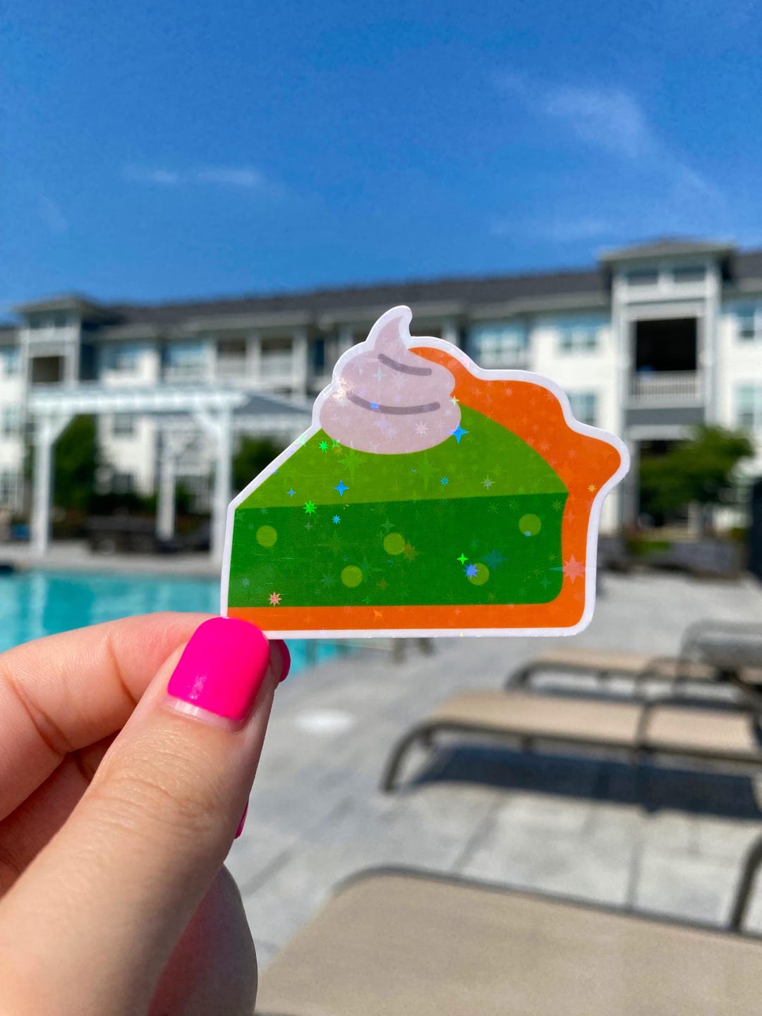 Key Lime Pie Sticker / Holographic / Cute Pie Stickers / Key Lime Pie ...