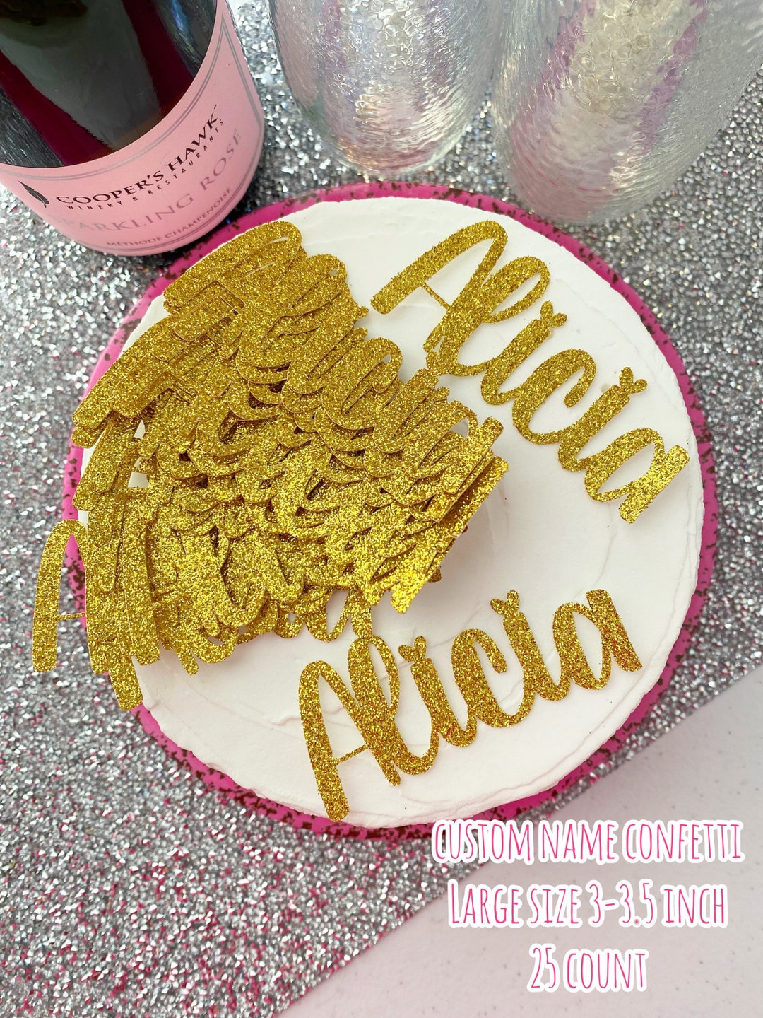 Custom Name Confetti / 25 Count / Baby Sprinkle / Baby Shower Confetti ...