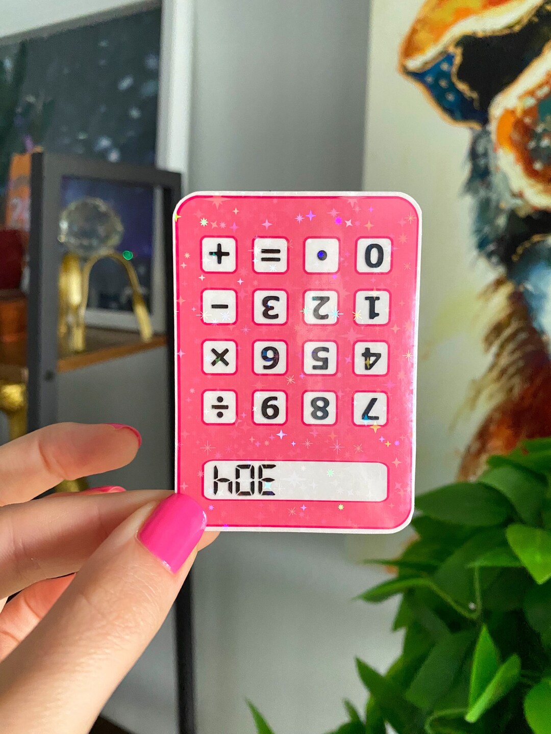 Calculator Sticker / Hoe Sticker / Holographic Vinyl / 90s Stickers ...