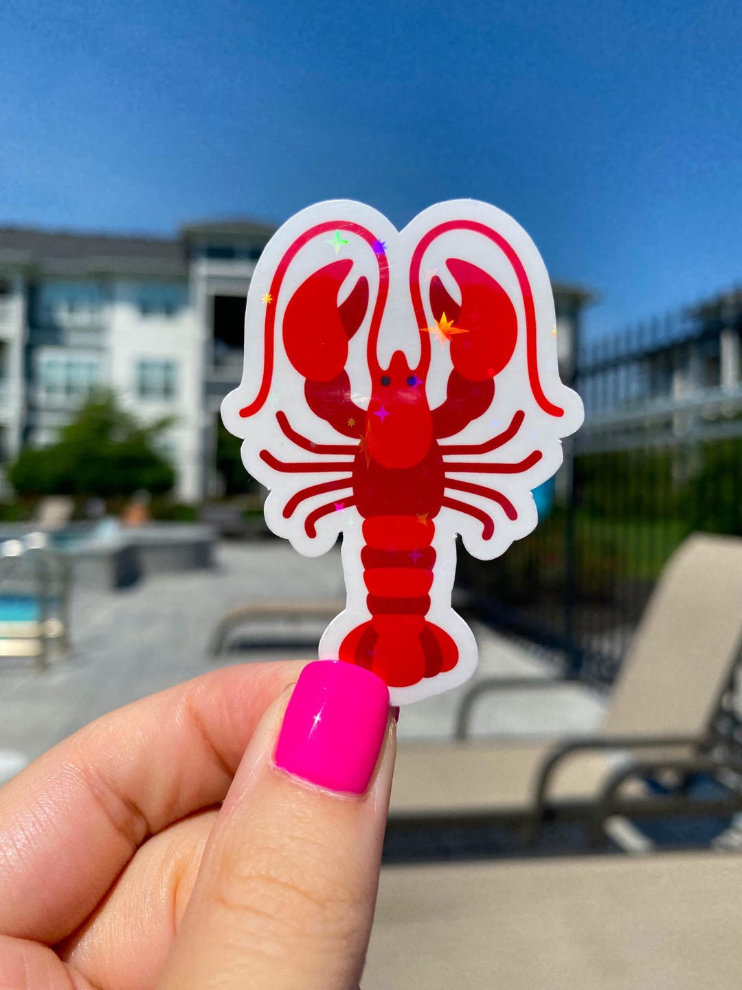 Lobster Sticker / Holographic / Cute Lobster Stickers / Summer Stickers ...
