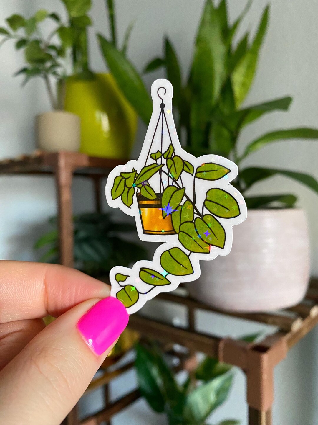 Philodendron Heartleaf Sticker / Hanging Plant Sticker / Potted Plant ...