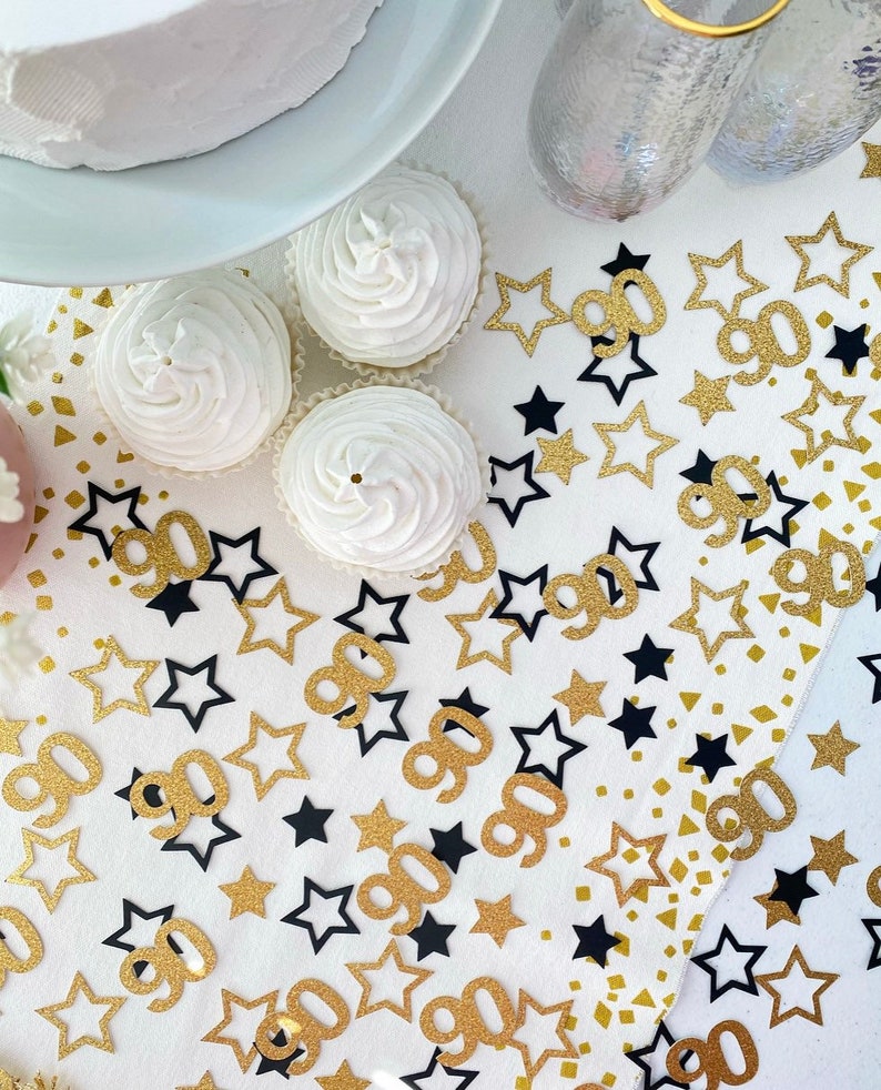 90th Birthday Confetti / 200 Count / 90th Birthday Party Decorations ...