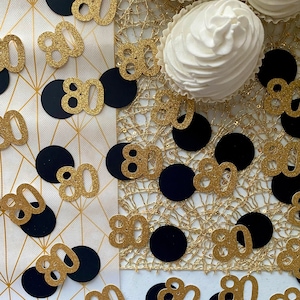 80th Birthday Confetti / 50 Count / 80th Birthday Decorations / Age ...