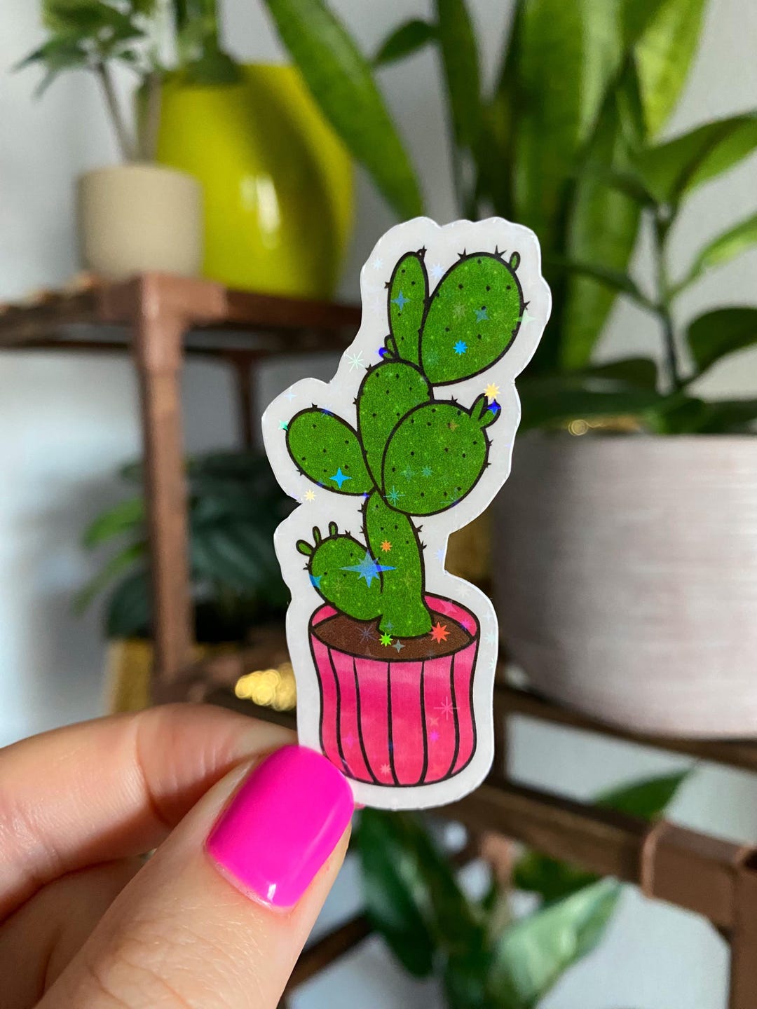 Cactus Sticker / Potted Plant Sticker / Cute Cacti Plant Stickers ...