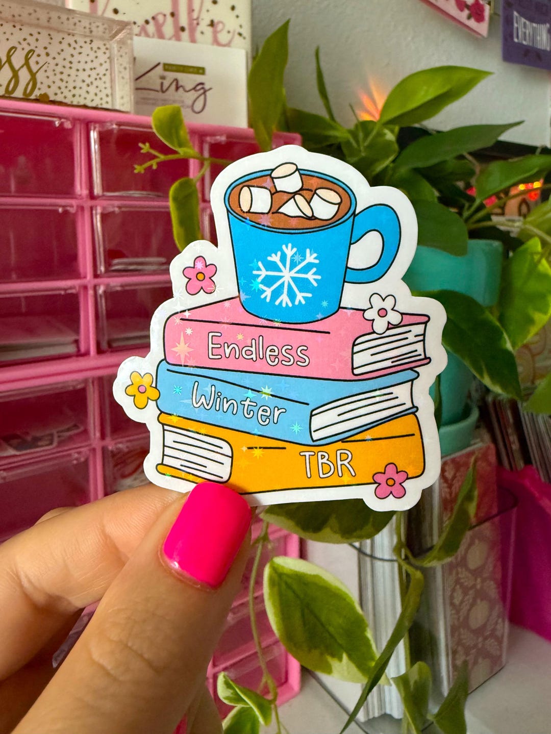 Endless Winter Tbr Sticker / Holographic / Cute Winter Bookish Stickers ...