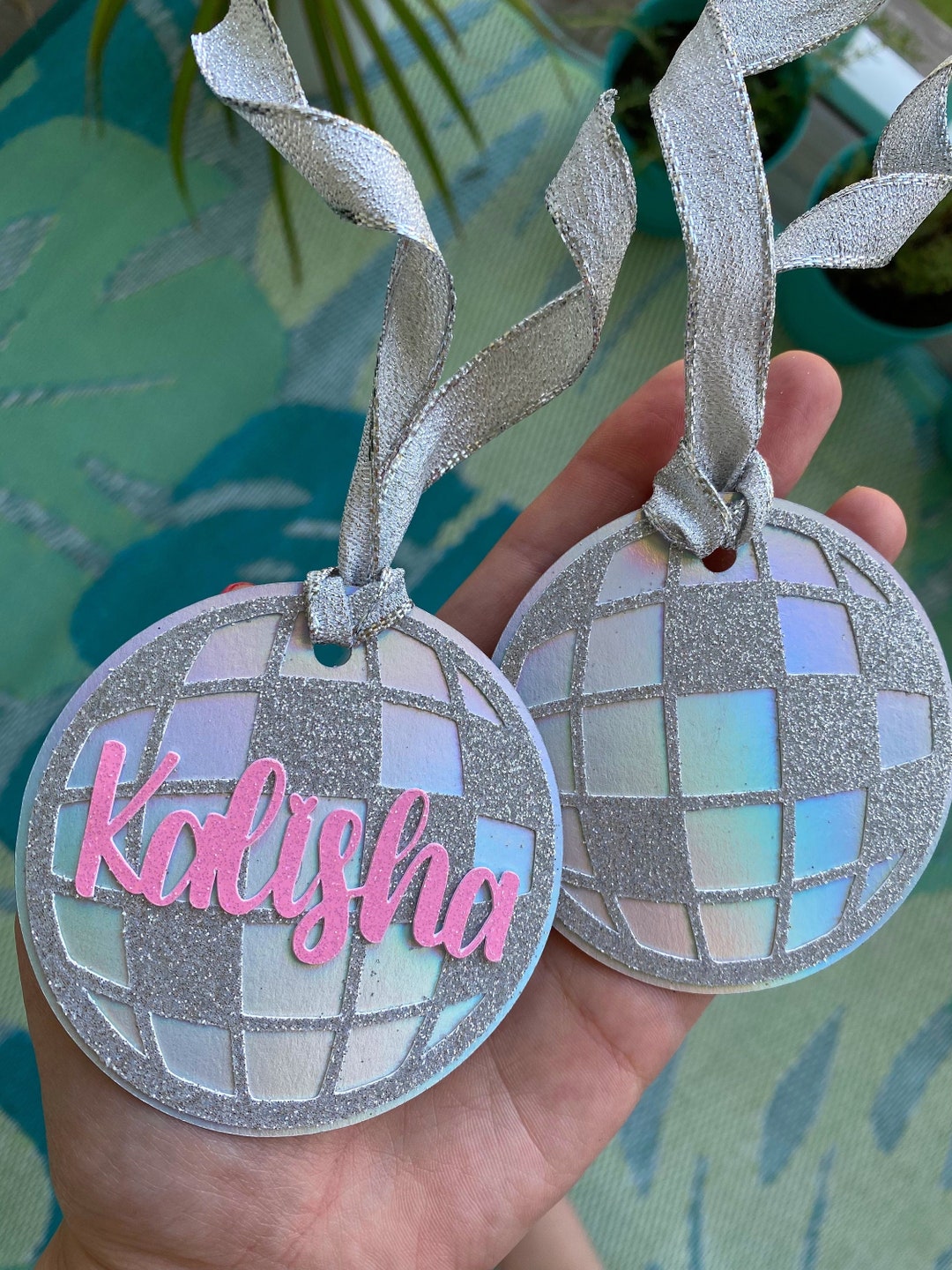 Disco Ball Gift Tags / 3 Inch / Personalized Name / Disco Ball ...