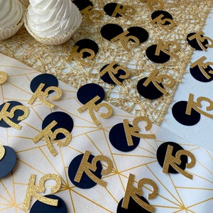 75th Birthday Confetti / 50 Pieces / 75th Birthday Decorations / Custom ...