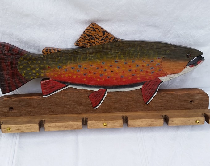 Brook Trout Fishing Rod Holder - Etsy
