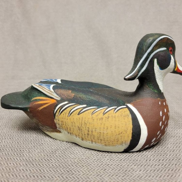 Carved Wood Duck - Etsy
