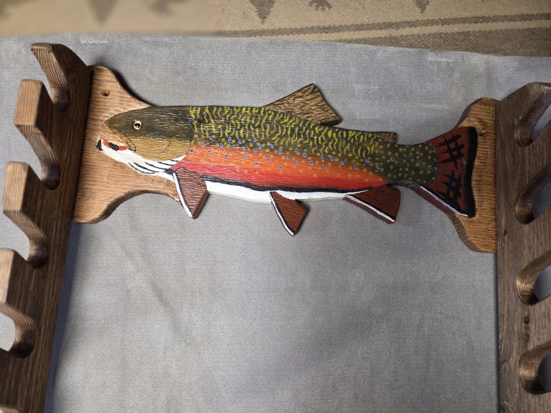 Wall Mounted Horizontal Fishing Rod Holder. - Etsy