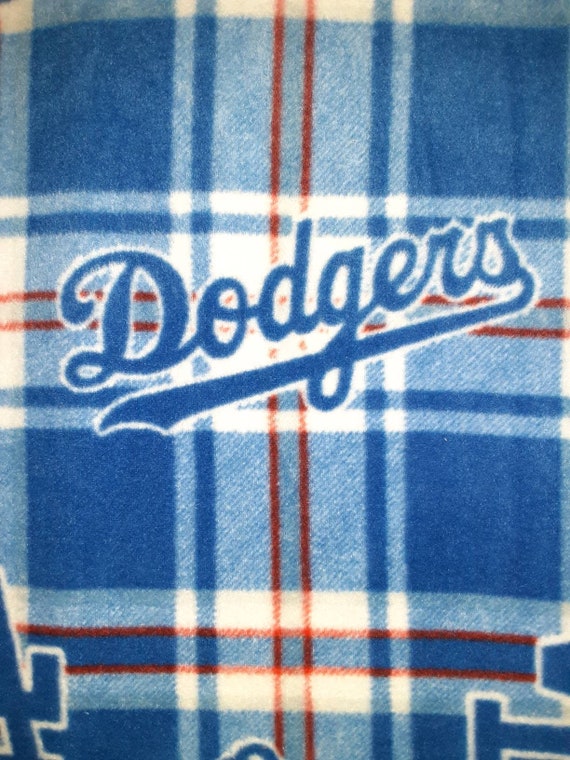 LA Dodgers Baseball Fleece Baby Blanket | Etsy
