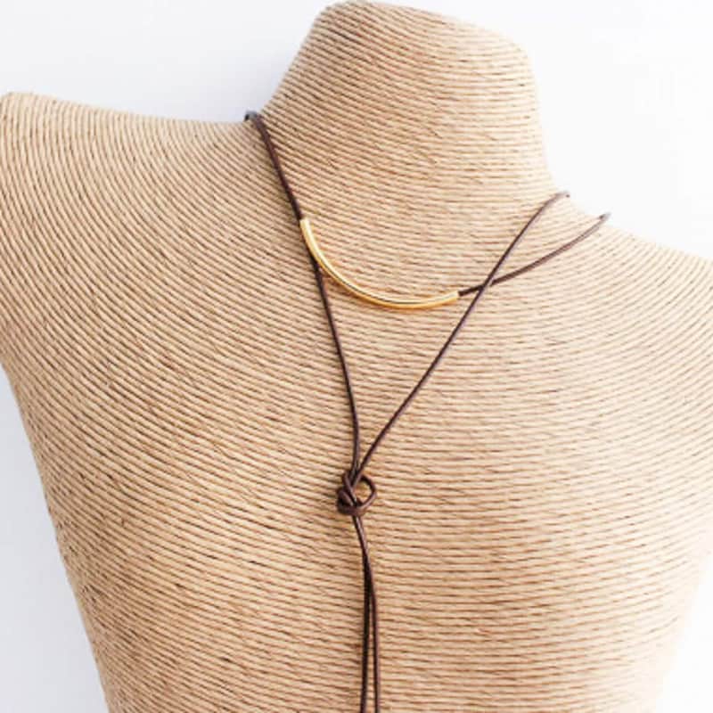 Leather Lariat - Etsy
