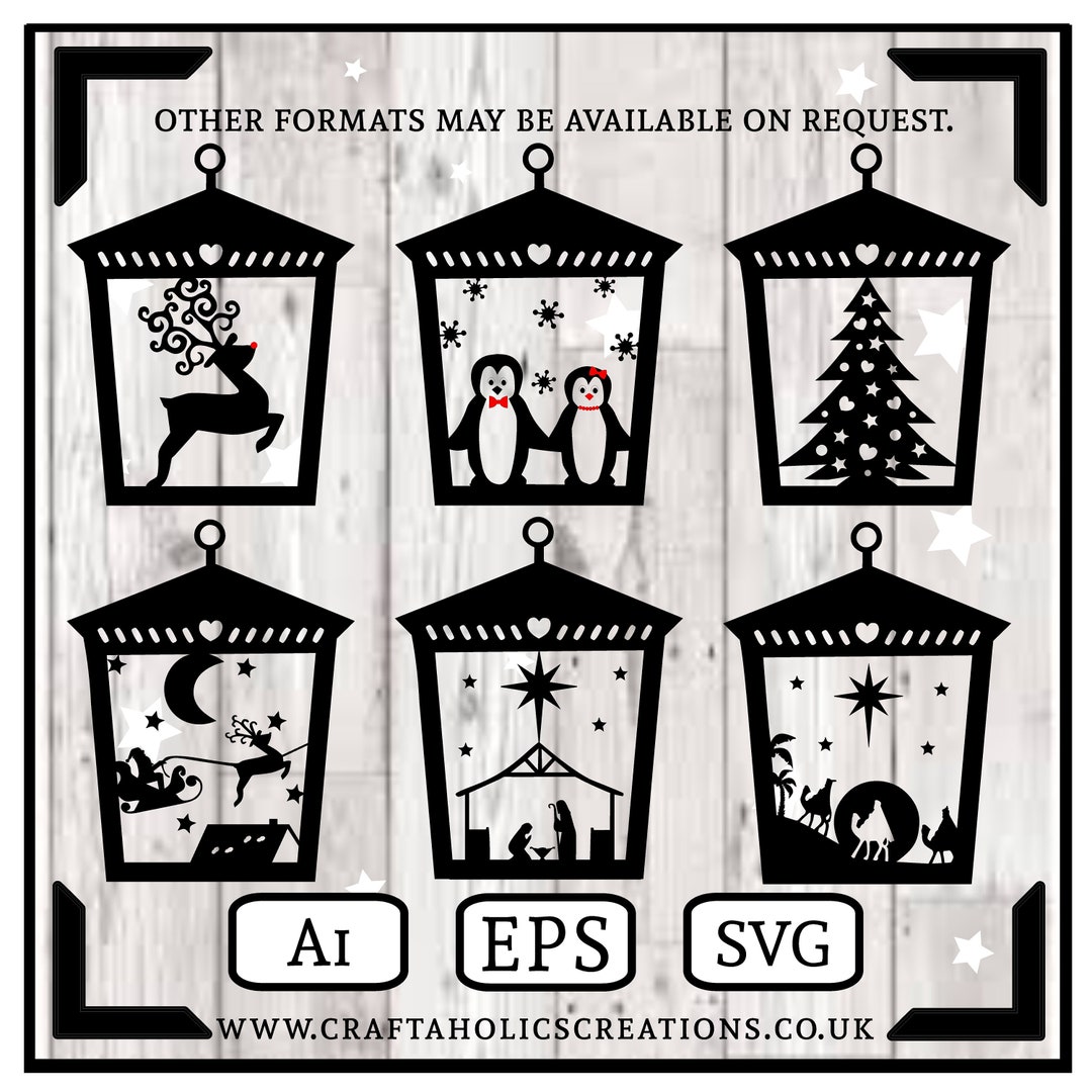 Set of 6 Lantern Designs.......ai EPS Svg.....digital Download - Etsy