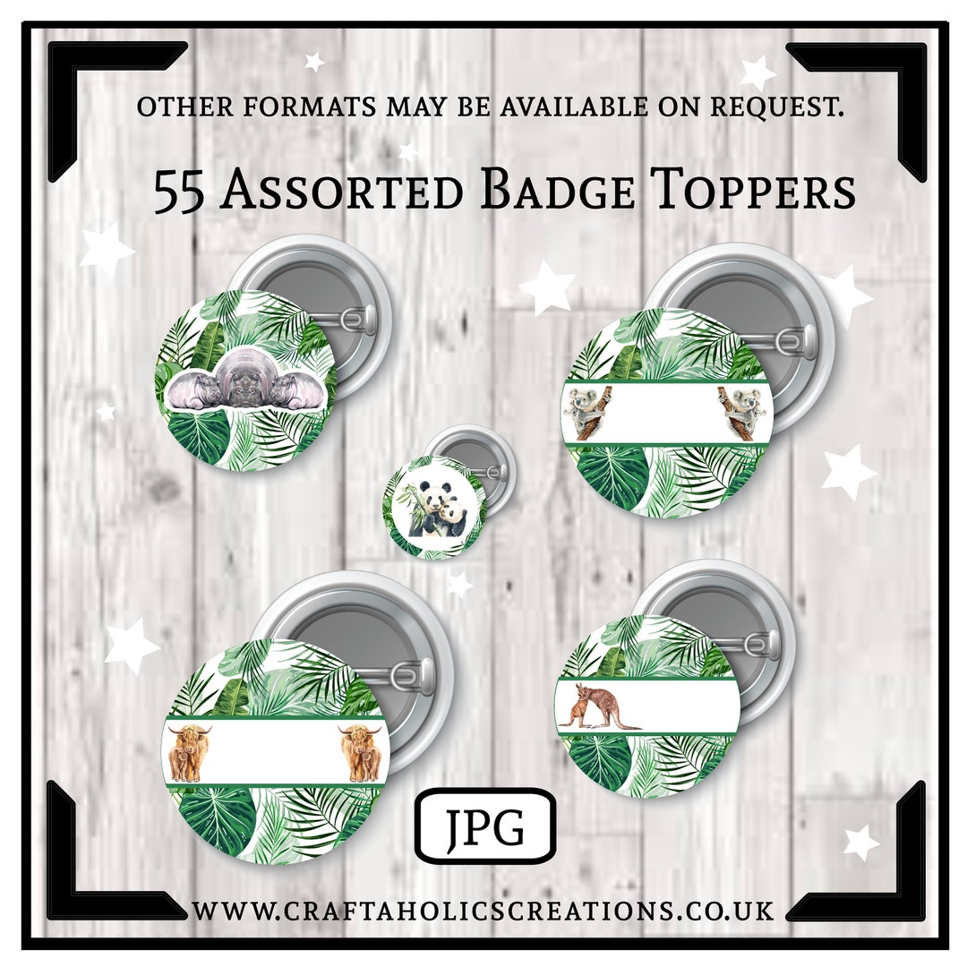 Wildlife Badge/toppers Collection SET 2.....JPG Format...digital ...