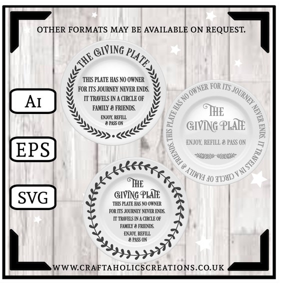 The Giving Plate Ai EPS SVG Digital Download - Etsy