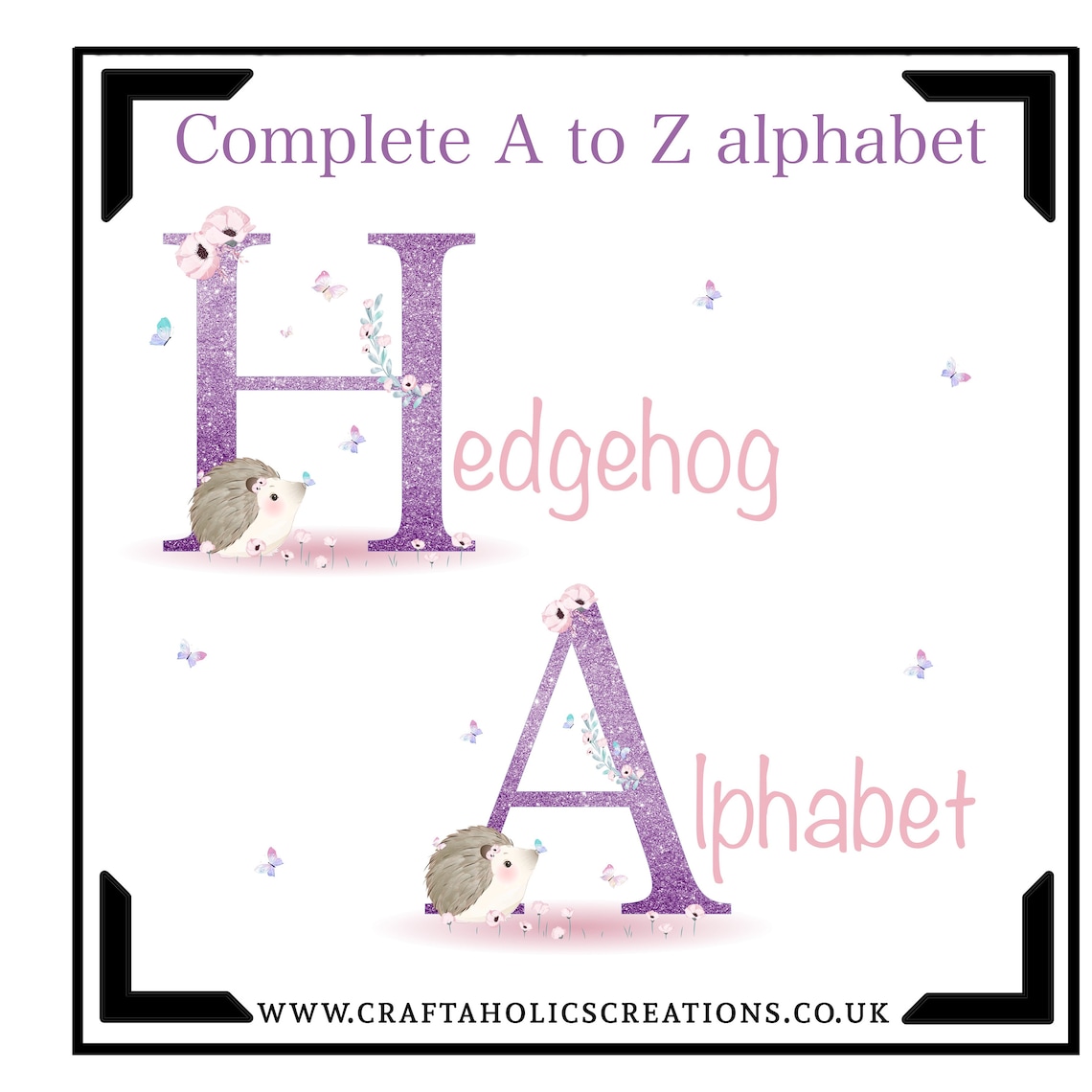 Complete A to Z Hedgehog Alphabet in PNG Format - Etsy UK