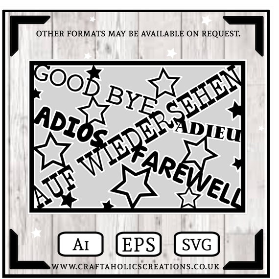 Goodbye Farewell Design SVG Digital Cutting File - Etsy