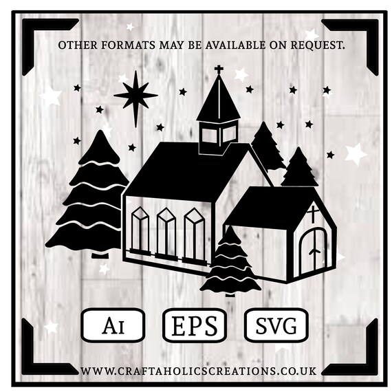 Winter Church Topper.....ai EPS Svg....digital Download - Etsy