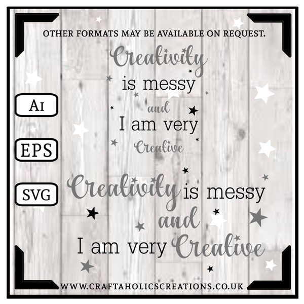 Creativity is Messy - Etsy